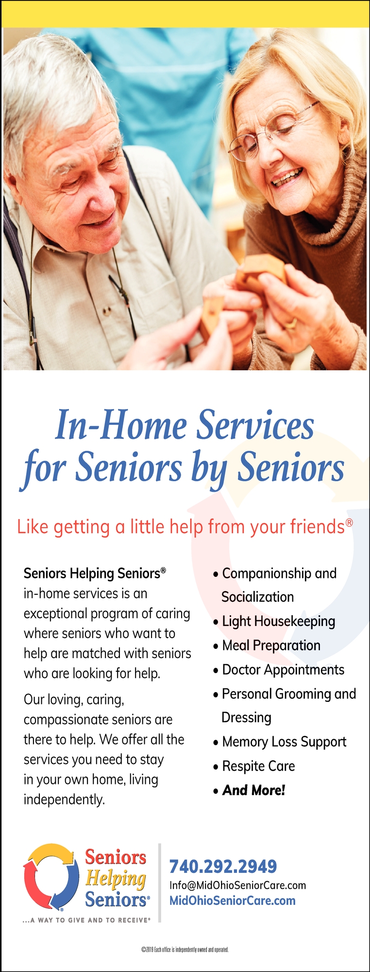 In-Home Services For Seniors By Seniors, Seniors Helping Seniors ...
