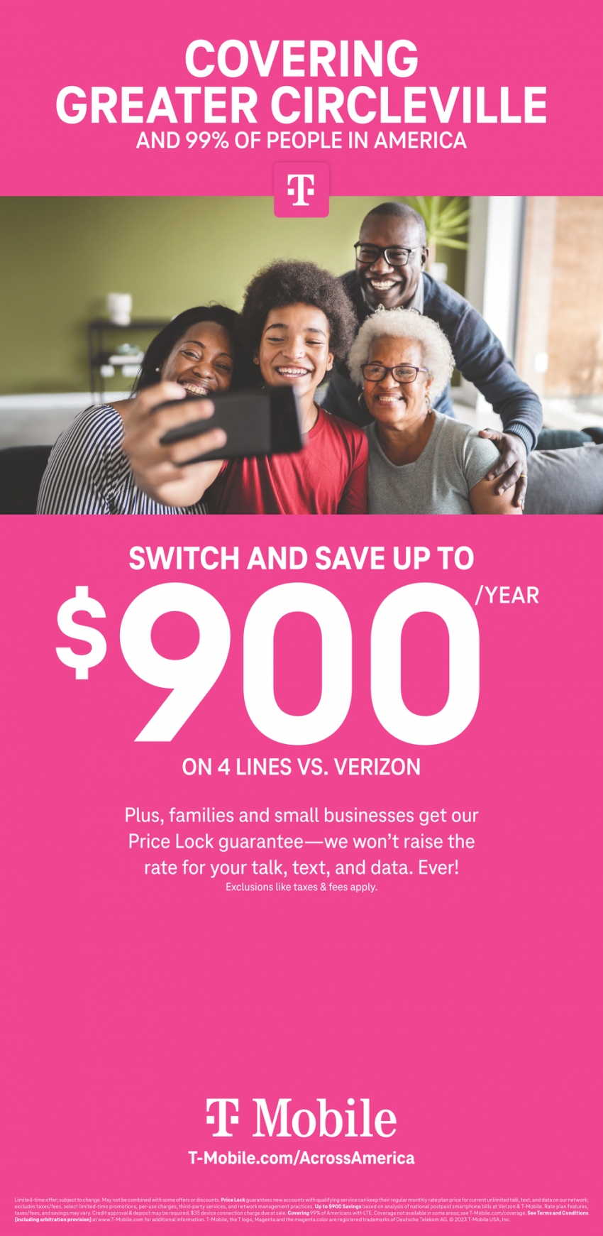 Swith And Save Up To $900/Year, T-Mobile