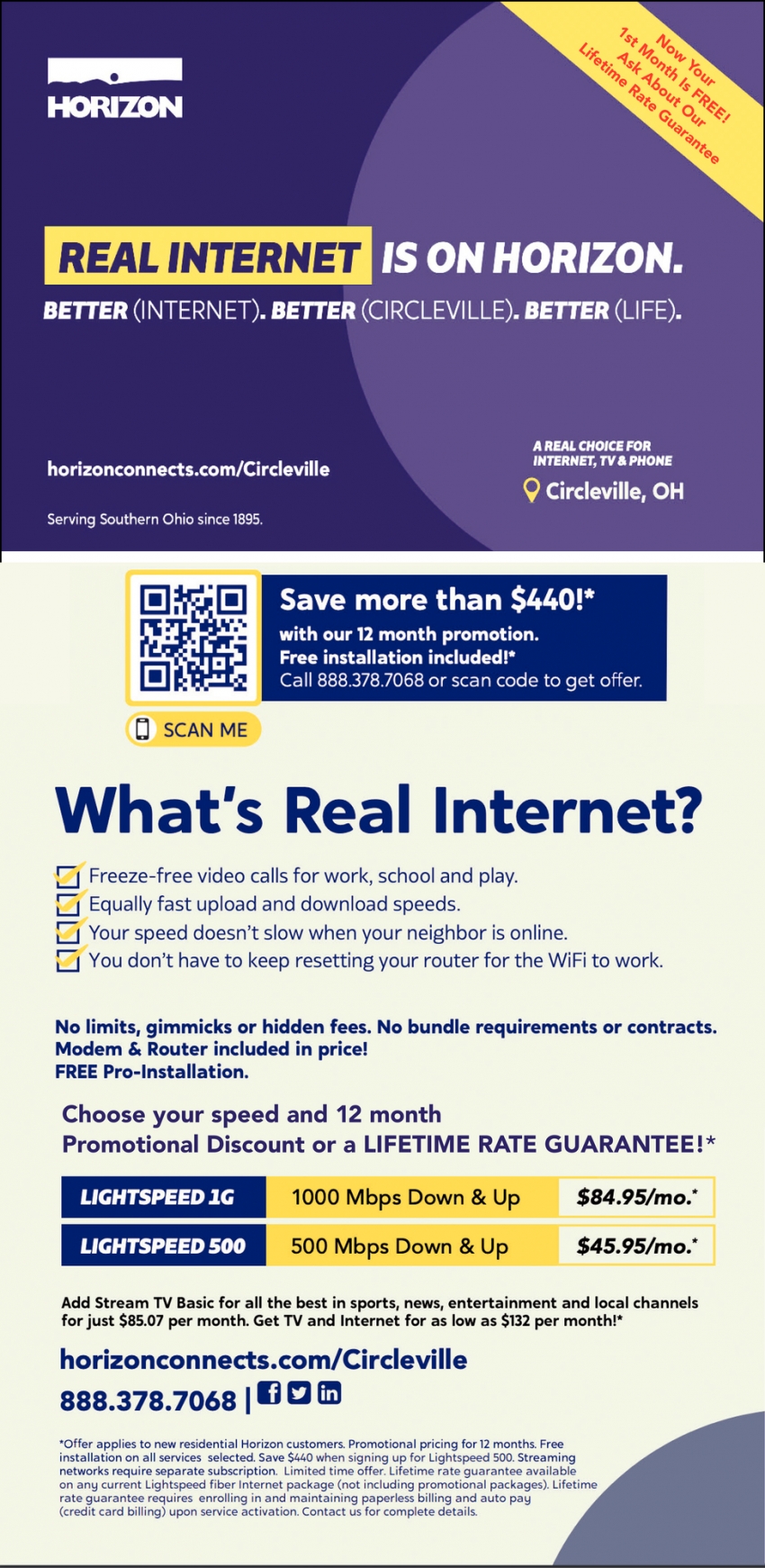 Real Internet Is On Horizon, Horizon Telecom Inc., Columbus, OH