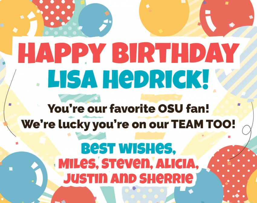 Lisa Hedrick, Celebrations